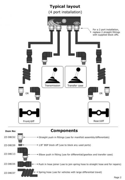 Diff Breather Kit 4 Port Ford & Mazda - Diesel Performance Tune